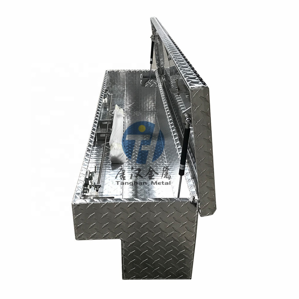 US Aluminum Diamond Plate Truck Bed Tool Boxes Side Mount Top Opening ...